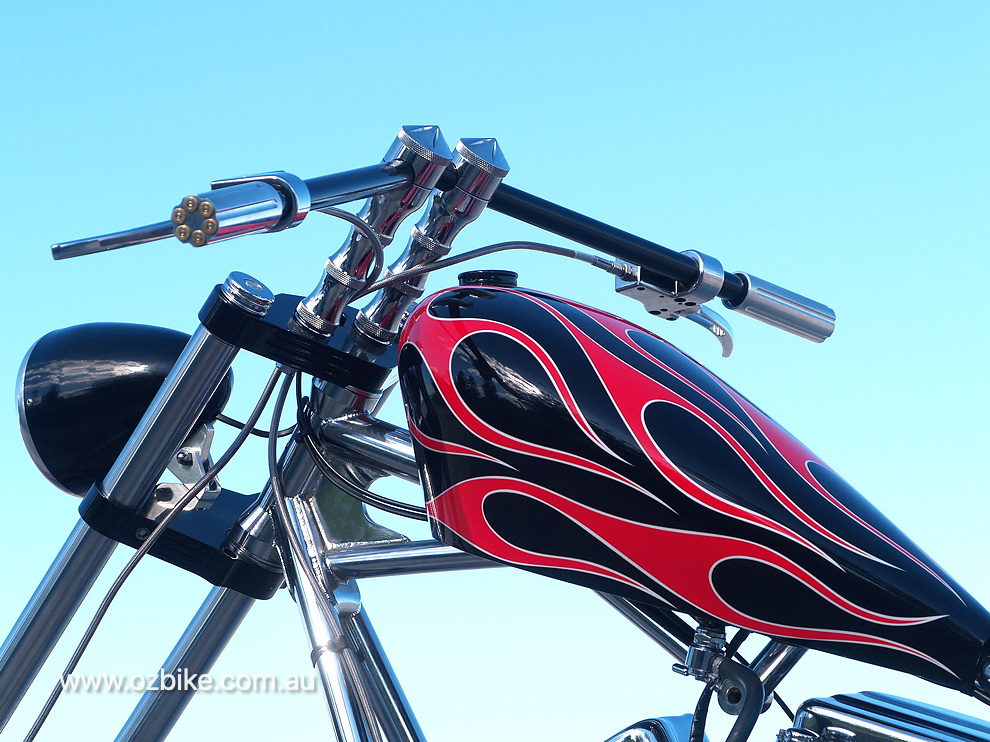 Old School Flames Chopper