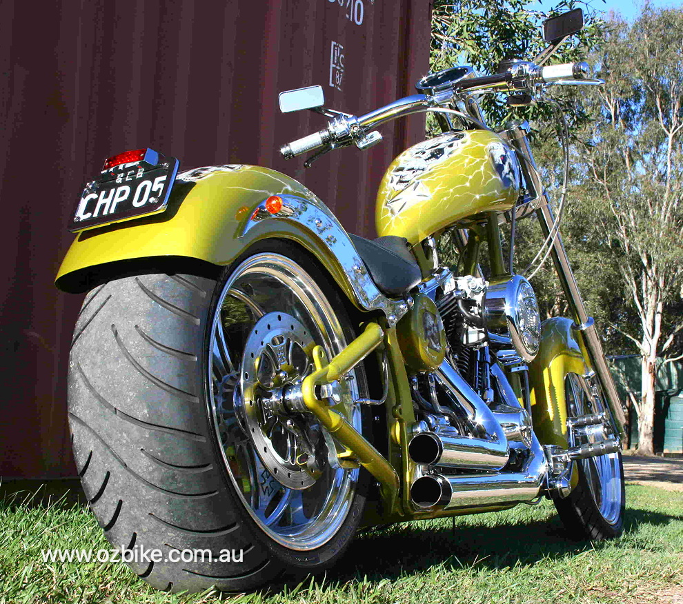 Lime Green Ultima Chopper Built to Ride