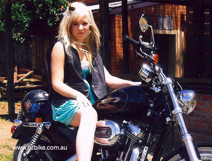 Country Girl on Harley-Davidson Sportster