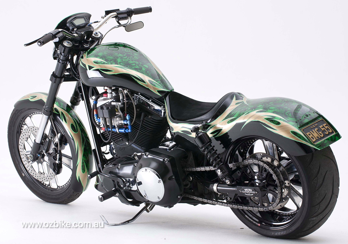 Ozbike Digital Magazine: Mean Green Harley Machine Ozbike_01