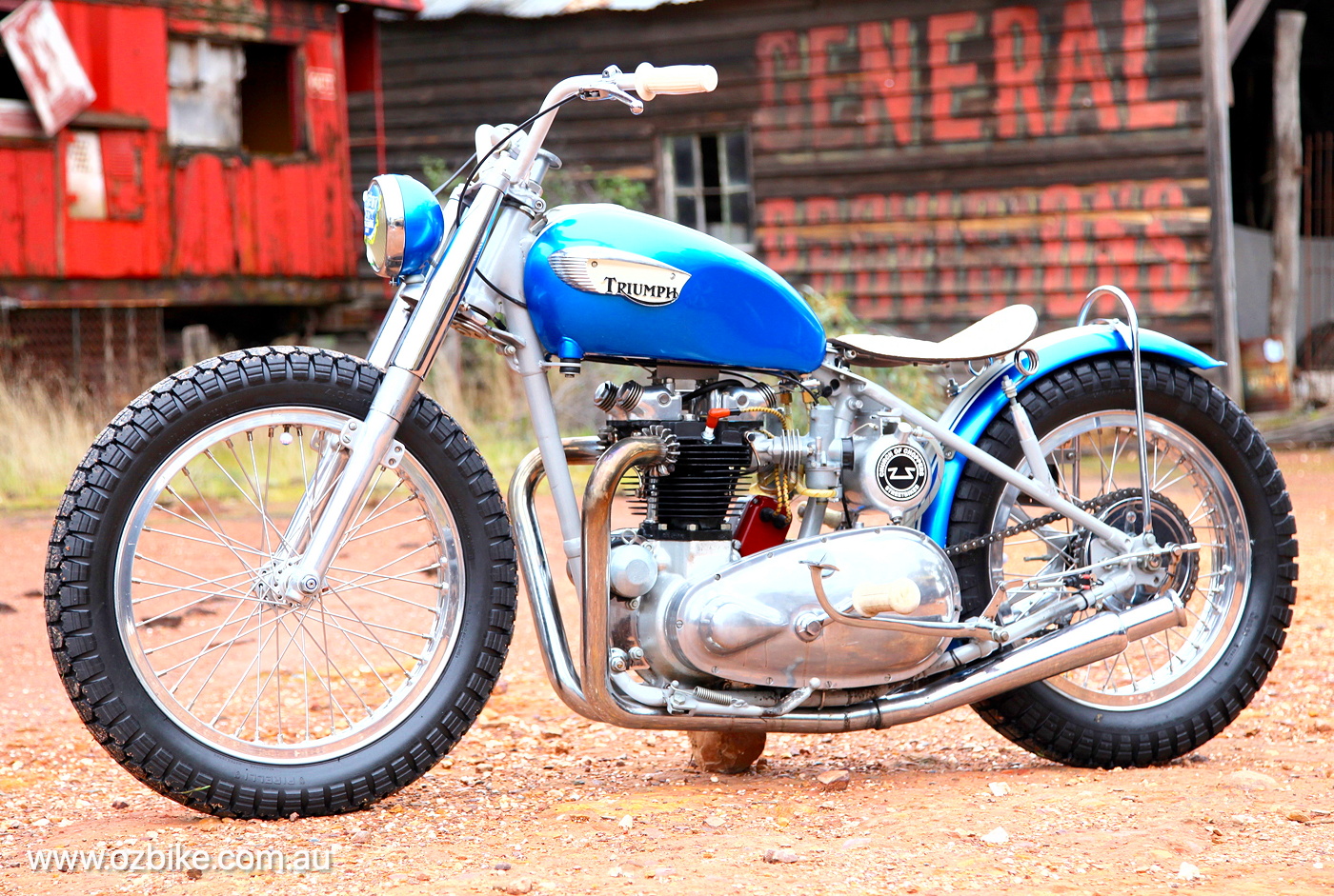 Electric Blue Triumph Bobber