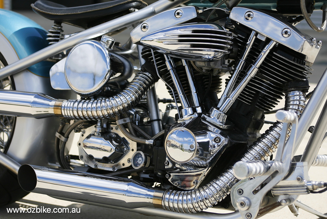 Ozbike Digital Magazine: Silver Flash Harley Shovel Bobber Ozbike_01