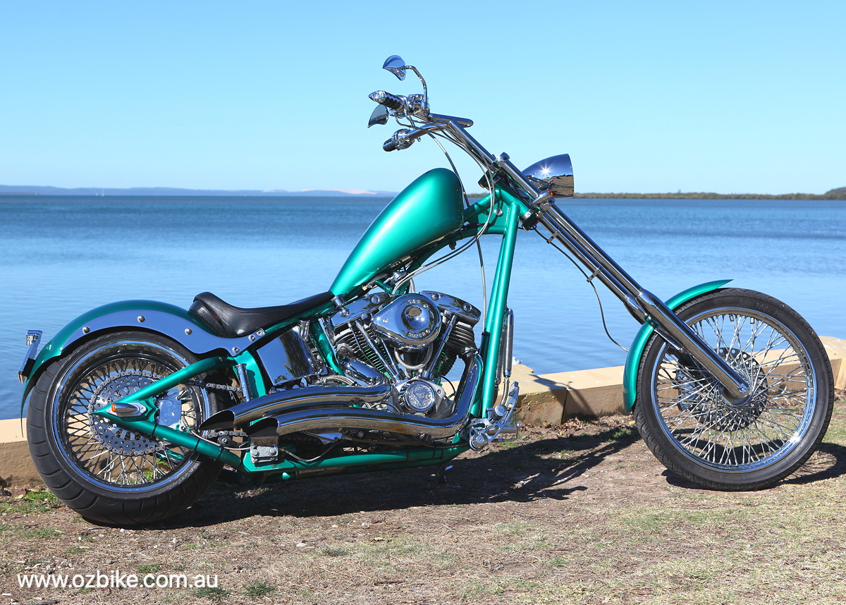 Envy the Big Green Chopper Motorcycle
