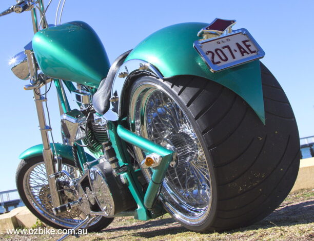 Envy the Big Green Chopper Motorcycle