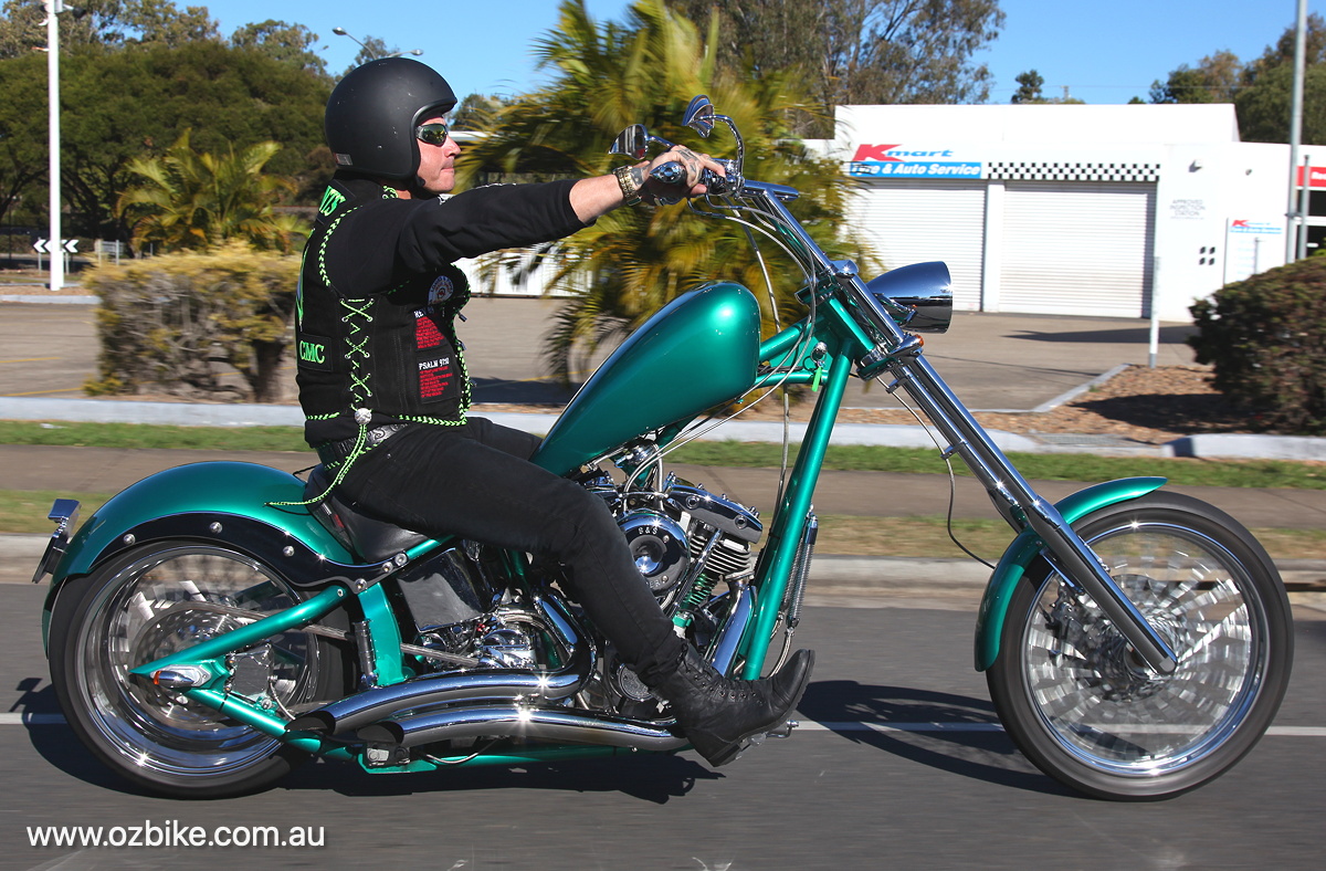Envy the Big Green Chopper Motorcycle