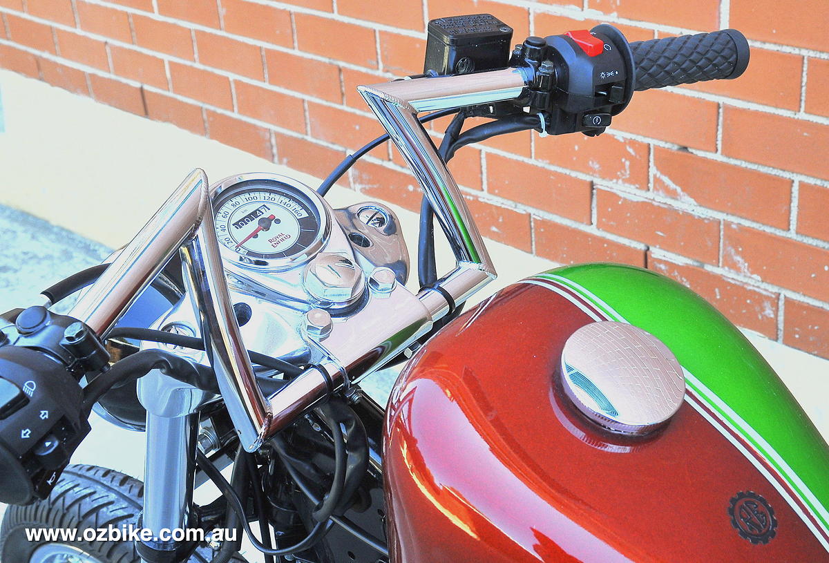 Slick Frisco-Style Royal Enfield Chopper